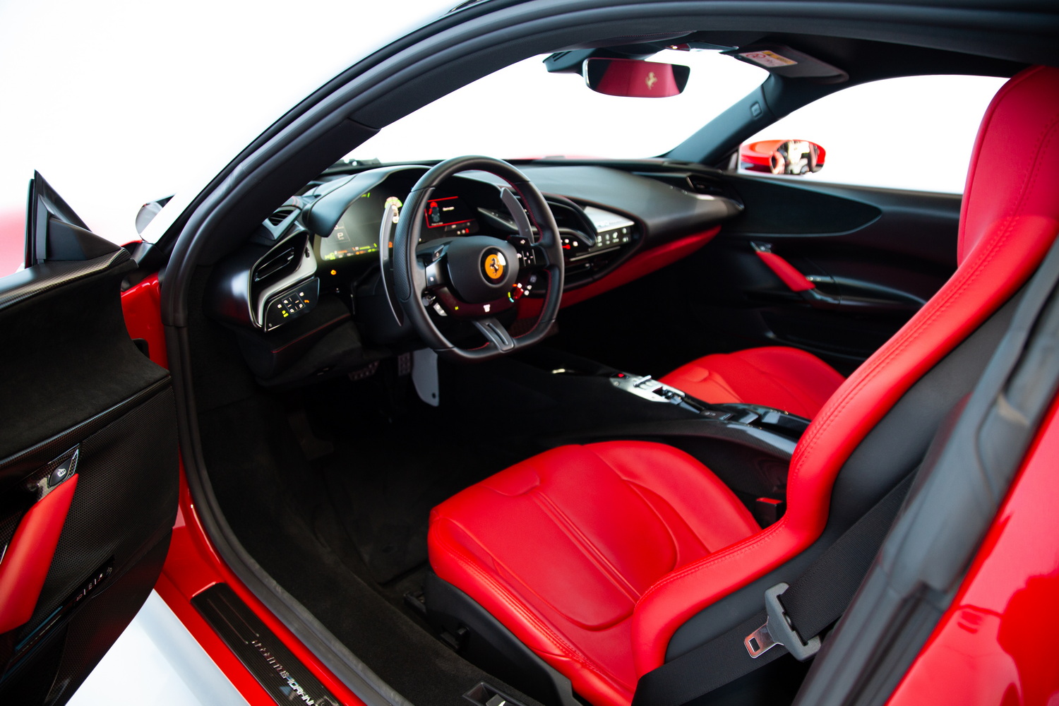 2021 Red + Silver Ferrari SF90 Stradale For Sale in Dubai UAE