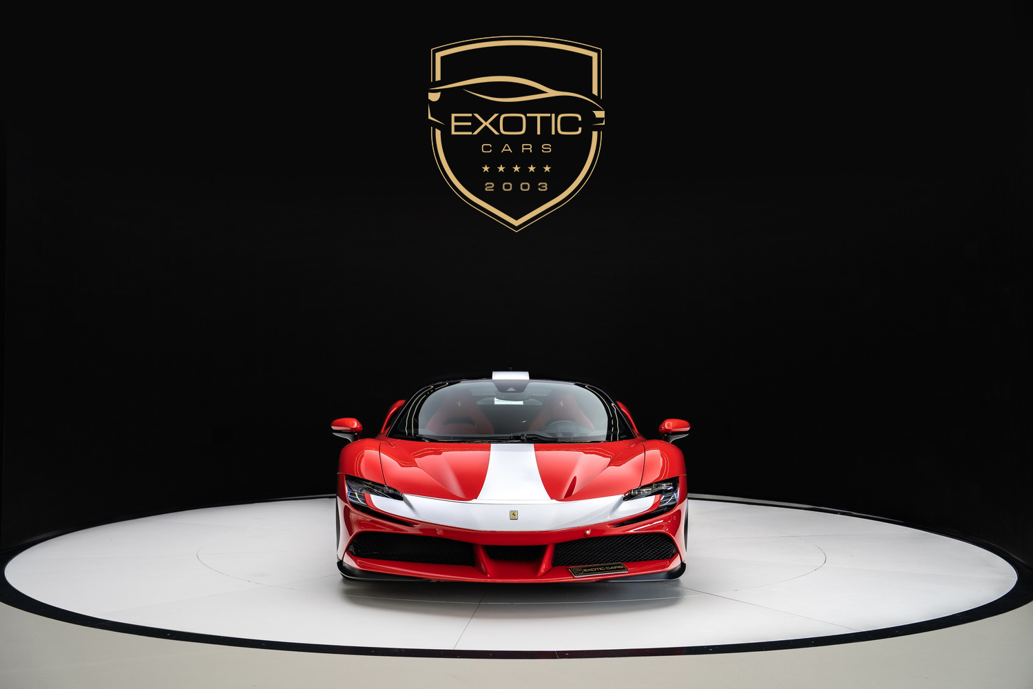 2021 Red + Silver Ferrari SF90 Stradale For Sale in Dubai UAE